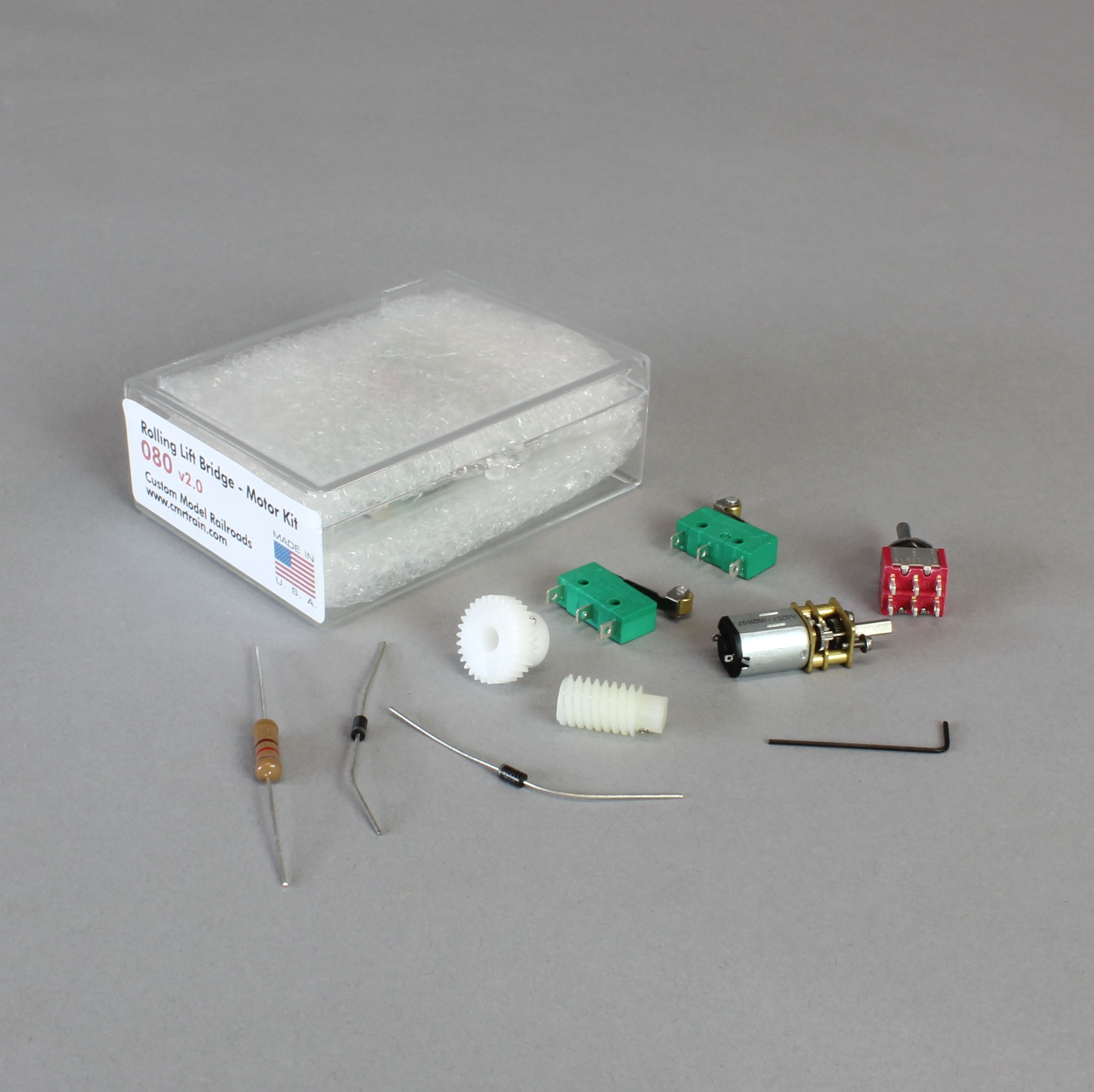 HO CMR Rolling Lift Bridge Motor Kit | Custom Model Railroads 410-889-0010